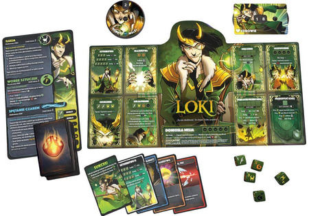 OUTLET 4w1 DICE THRONE MARVEL gra planszowa Scarlet Thor Loki Spider ...