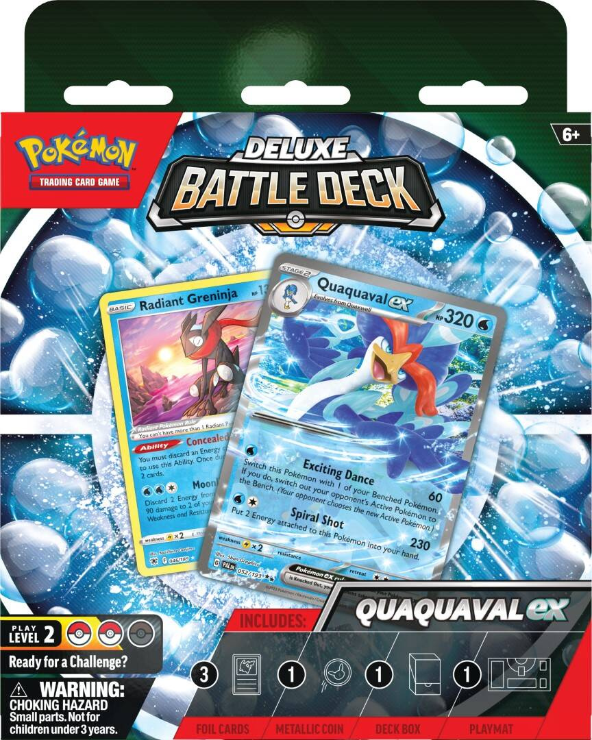Pokemon DELUXE TALIA PUDEŁKO NA KARTY Battle Deck Quaquaval ex ...