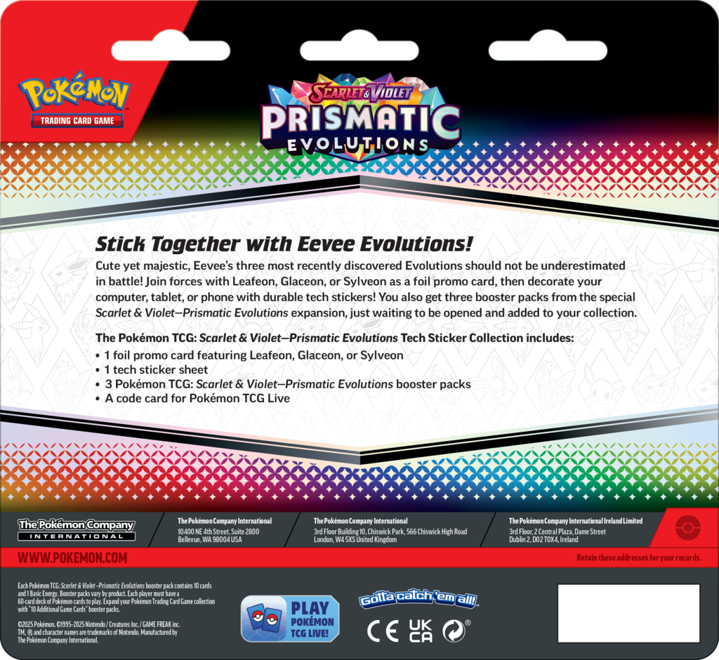 Pokemon TCG Prismatic Evolutions Tech Sticker Sylveon ORYGINALNE KARTY ...